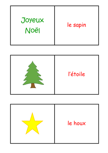FRENCH - CHRISTMAS - Le Noël - Dominoes - Game | Teaching Resources