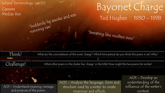 Bayonet Charge - Ted Hughes - AQA Poetry - Power and Conflict ...
