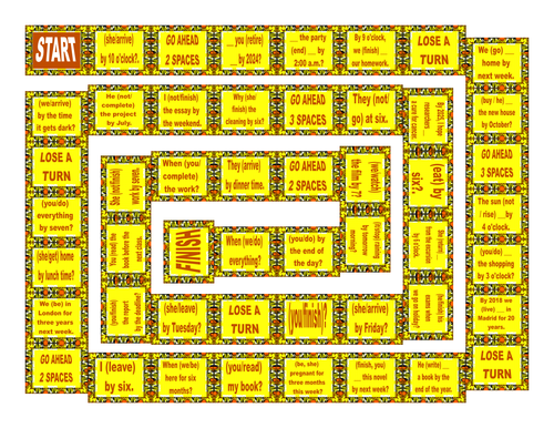 Future Perfect Tense Board Game | Teaching Resources