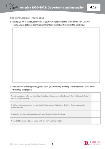 Fort Laramie Treaty 1851 | Teaching Resources