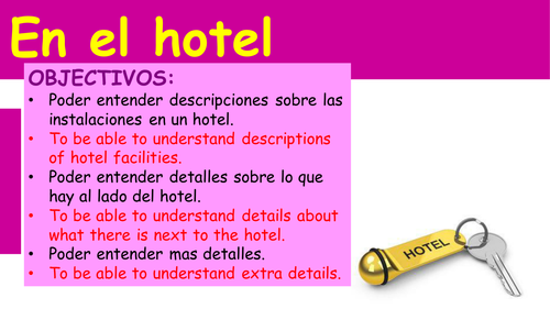 BOOKING HOLIDAYS/HOTEL DESCRIPTIONS | Teaching Resources