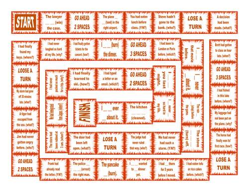 Past Perfect Tense Board Game | Teaching Resources