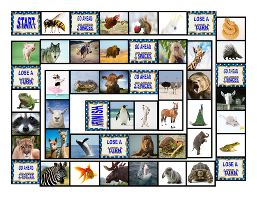 Animals Board Game | Teaching Resources
