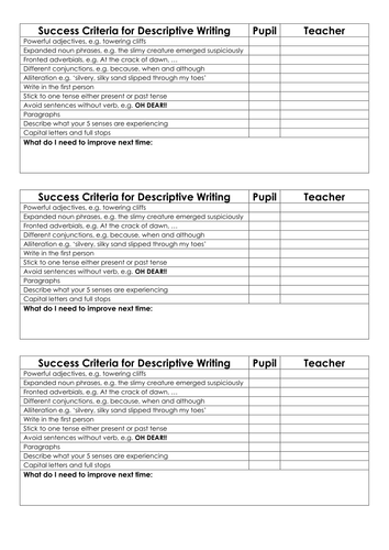 Success Criteria | Teaching Resources Success Criteria | Teaching Resources