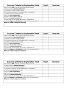 Success Criteria | Teaching Resources