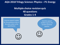 New 2018 AQA GCSE Physics / Trilogy Science P1 Energy revision ...
