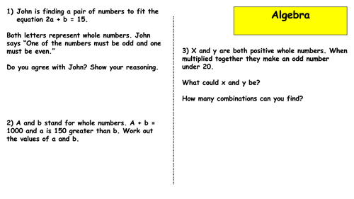 Year 6 Maths Problems | Teaching Resources