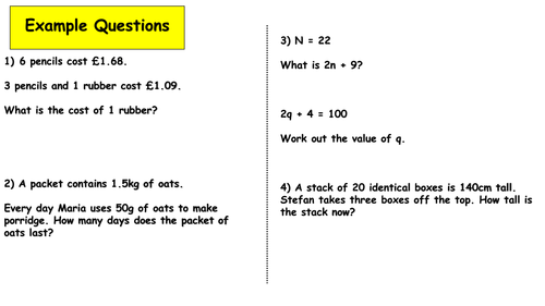 Year 6 Maths Problems | Teaching Resources