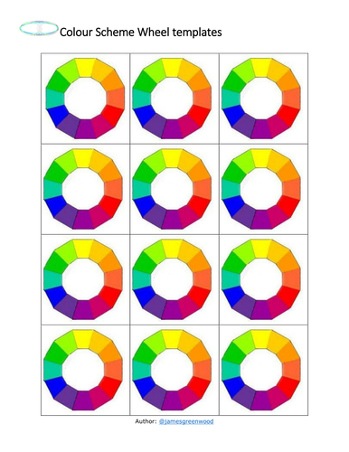 Colour Scheme wheels - Student copy | Teaching Resources