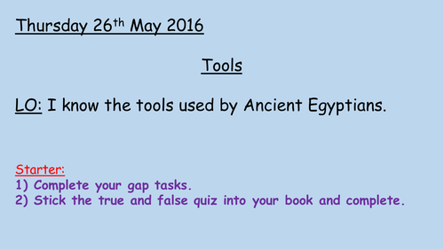 Ancient Egyptian Tools - Differentiated lesson | Teaching Resources