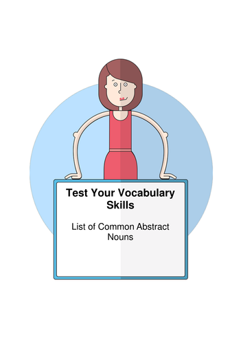 Test Your Vocabulary Skills List of Common Abstract Nouns | Teaching ...