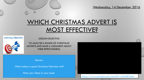 Christmas Advert's Analysis - Brilliant Xmas Lesson for English Classes ...