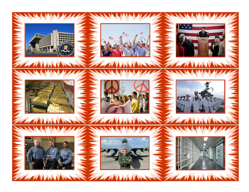 US Government & Citizenship Cards 4 Pages = 36 Cards | Teaching Resources