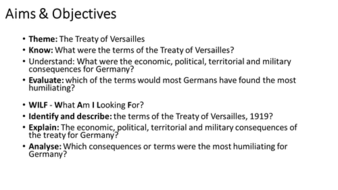Card Sort: Impact of the Treaty of Versailles on Germany | Teaching ...