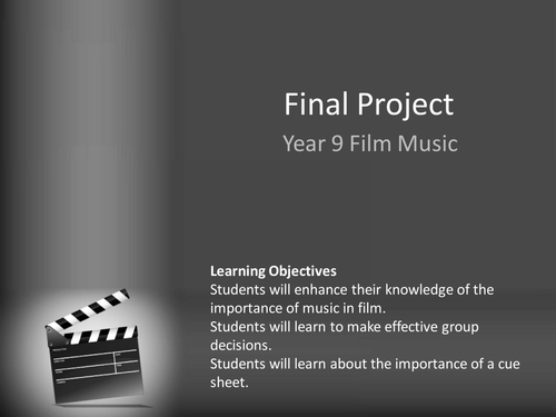 Film Music (Lesson Five and Six) | Teaching Resources