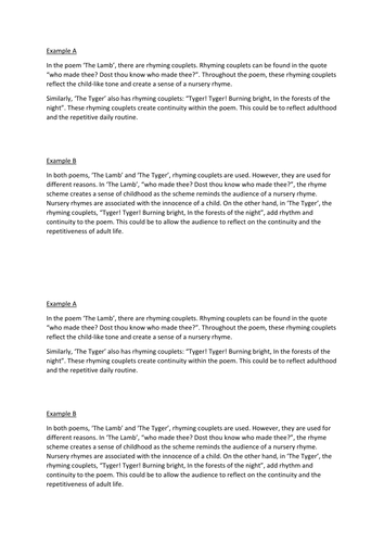 Poetry assessment | Teaching Resources