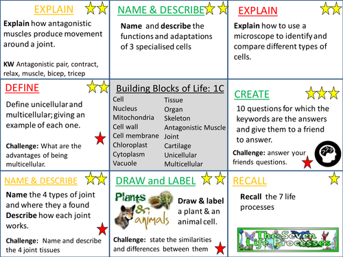 1C Building Blocks of Life- KS3 Activate | Teaching Resources