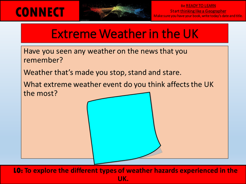 GCSE GEOGRAPHY AQA 9-1 Extreme Weather in the UK SoW | Teaching Resources
