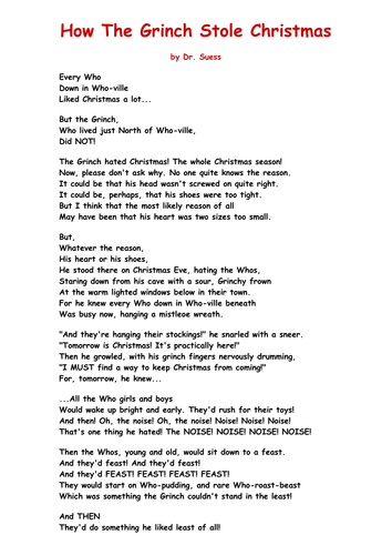 The Grinch Persuasive Writing | Teaching Resources