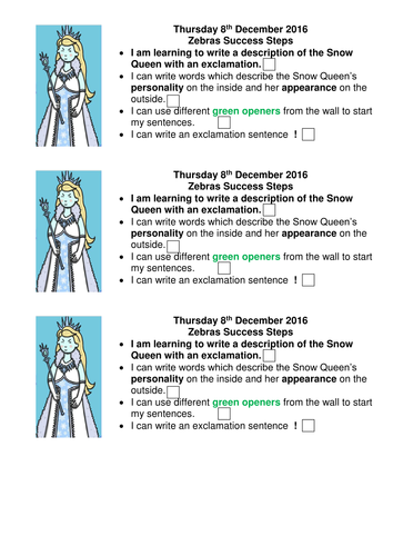 1 week English planning on the Snow Queen for year 2 or 3 | Teaching ...