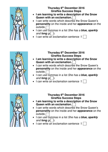 1 week English planning on the Snow Queen for year 2 or 3 | Teaching ...