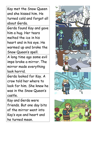 1 week English planning on the Snow Queen for year 2 or 3 | Teaching ...