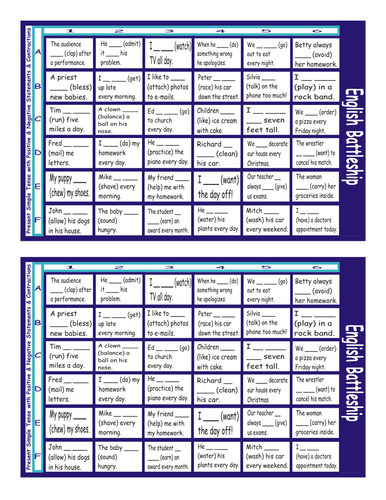 Present Simple Tense with Positive and Negative Statements and ...