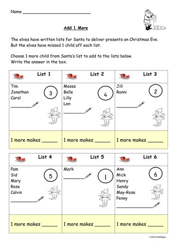 Christmas Counting Numbers 1 More1 Less Presentation Lesson Plan ...