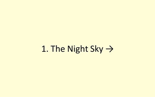 The Night Sky - Lesson and Worksheets | Teaching Resources