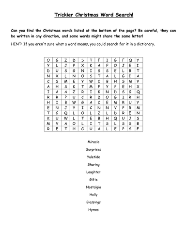 Christmas Word Searches (x2) - includes answers! | Teaching Resources