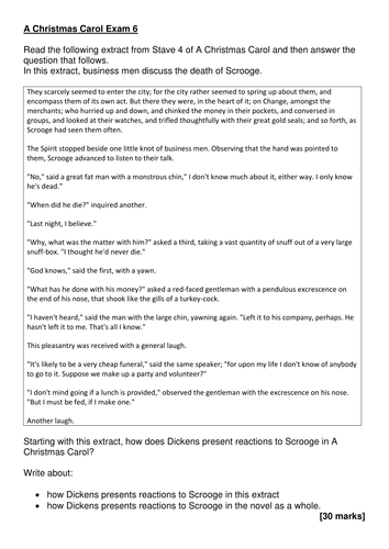 A Christmas Carol Revision 2025 | Teaching Resources