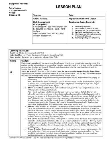 Year 7 Athletics Lesson Plans | Teaching Resources