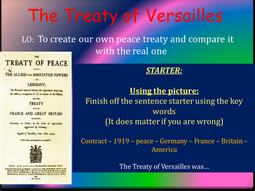 Treaty of Versailles | Teaching Resources