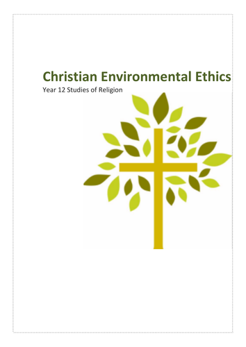Christian Environmental Ethics Worksheets | Teaching Resources