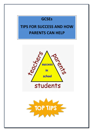 GCSE Guide for Parents Booklet | Teaching Resources