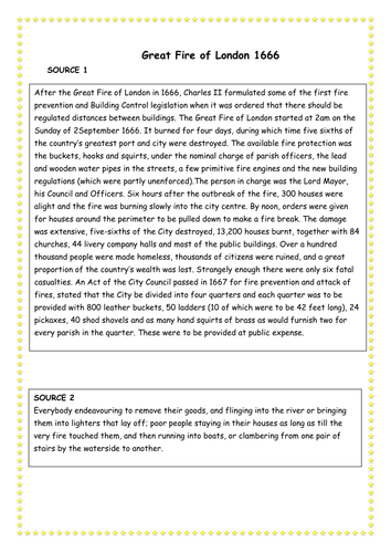Great Fire of London events 1666 | Teaching Resources