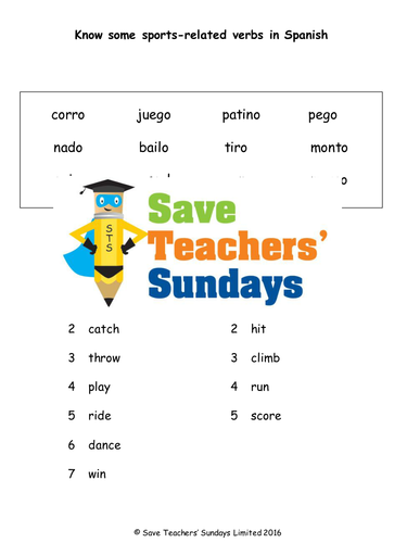 Spanish Sports Unit (6 lessons) - All Lessons Have AUDIO Clips ...