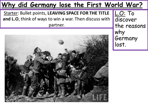 Why Germany lost the First World War | Teaching Resources