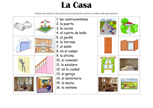 La Casa - Picture Match | Teaching Resources