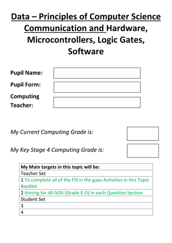 Edexcel Computer Science - Hardware, Microcontrollers, Memory, Logic ...