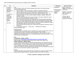 Spanish Classroom Instructions Lesson Plan, PowerPoint (with audio ...