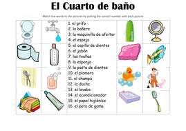 El Cuarto de Baño - Picture Match | Teaching Resources