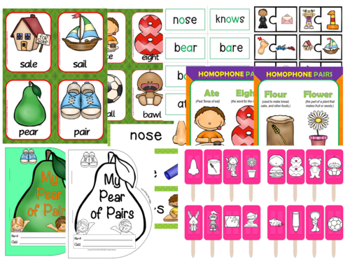 Homophones - Posters Mini Books and Puzzles | Teaching Resources