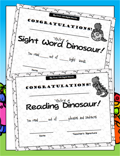 Daring Dinosaurs! Fry's First 100 Words and Phrases - Resource Pack ...