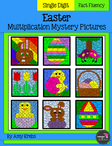 Easter Multiplication Mystery Pictures | Teaching Resources