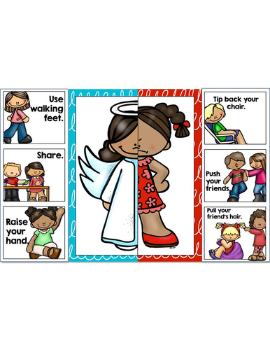 Positive and Negative Behaviour Cards Sorting Activity and Poster ...