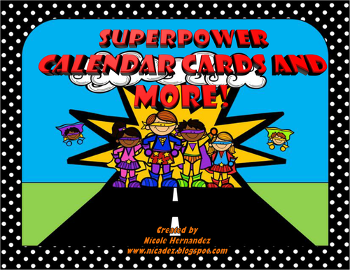 Calendar Cards - Superhero Themed | Teaching Resources