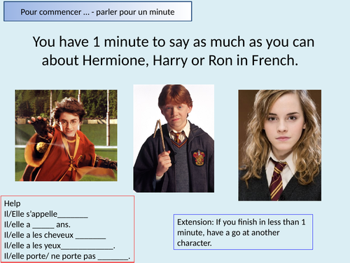 Introduction to physical descriptions in French | Teaching Resources