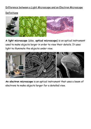 New GCSE AQA Biology Microscopy | Teaching Resources