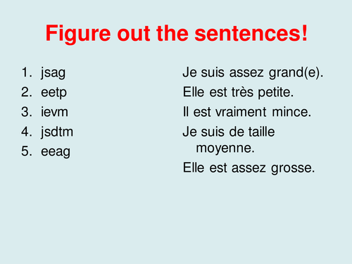 Introduction to personality in French | Teaching Resources